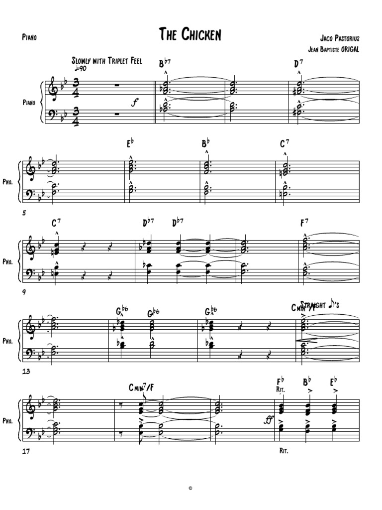 Chicken - Piano PDF | PDF