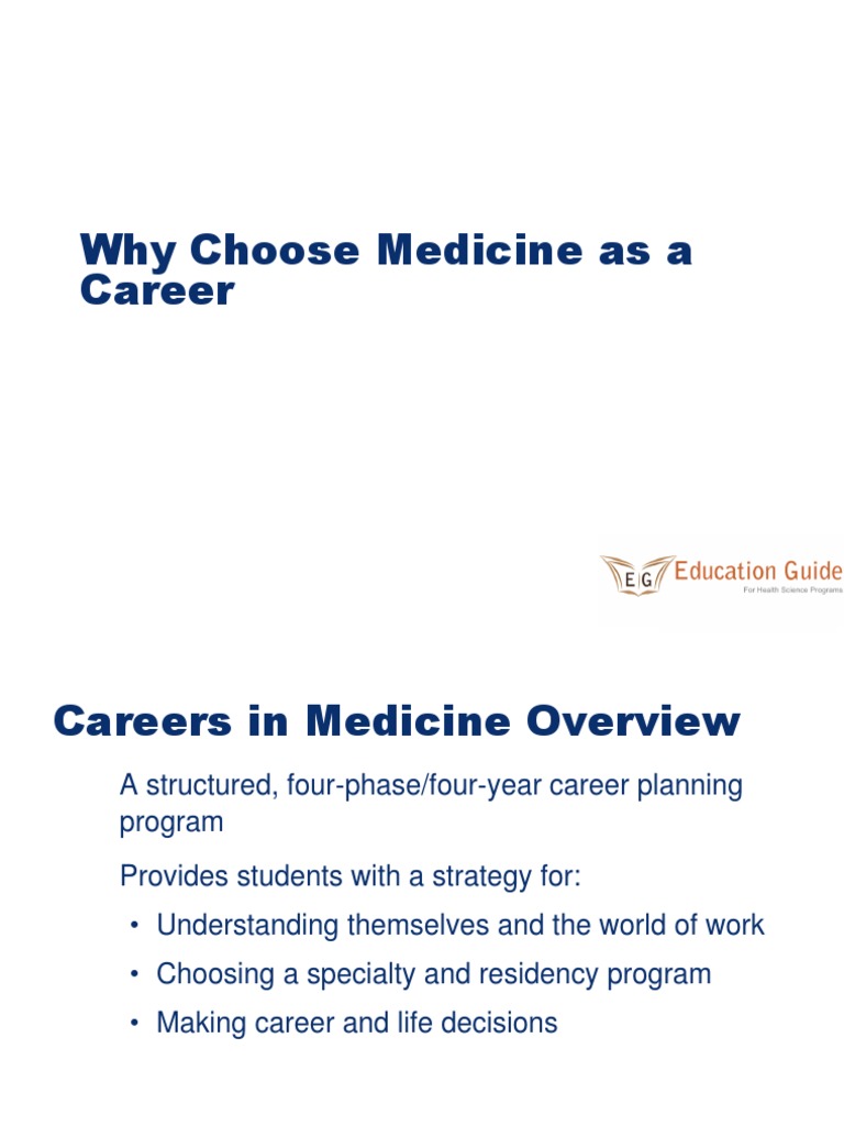 Why Choose Medicine As A Career | PDF | Residency (Medicine ...