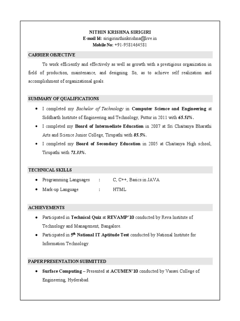 Nithin Resume | PDF | Software | Digital Technology