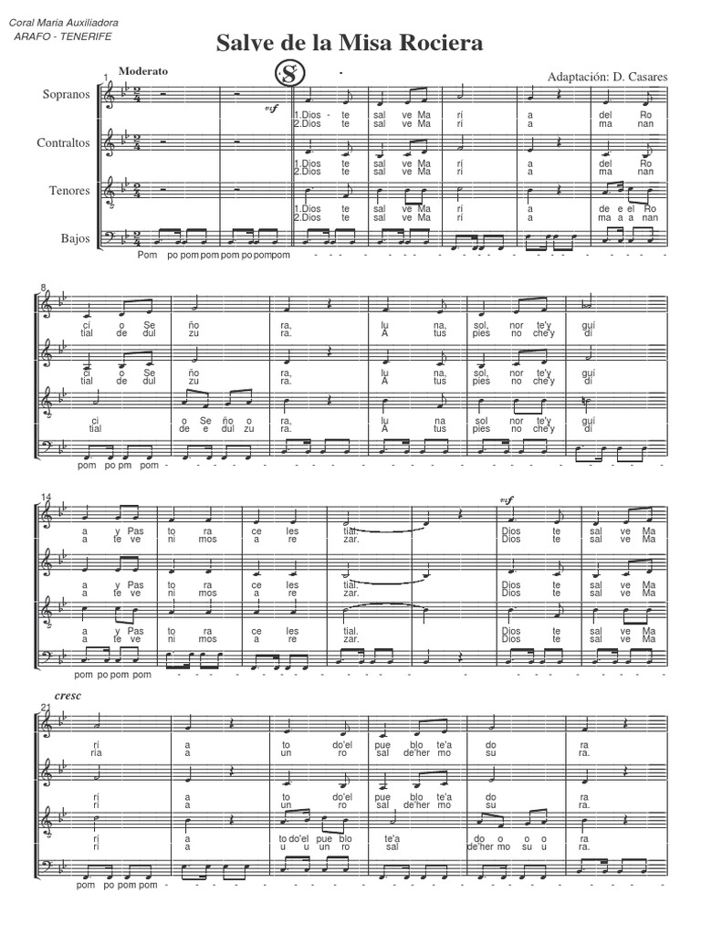 Partituras - Salve - Misa Rociera | PDF