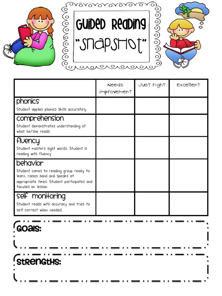 Guided Reading Assessment Form Stinson | PDF | Phonics | Reading ... Guided Reading Assessment Form Stinson | PDF | Phonics | Reading ...