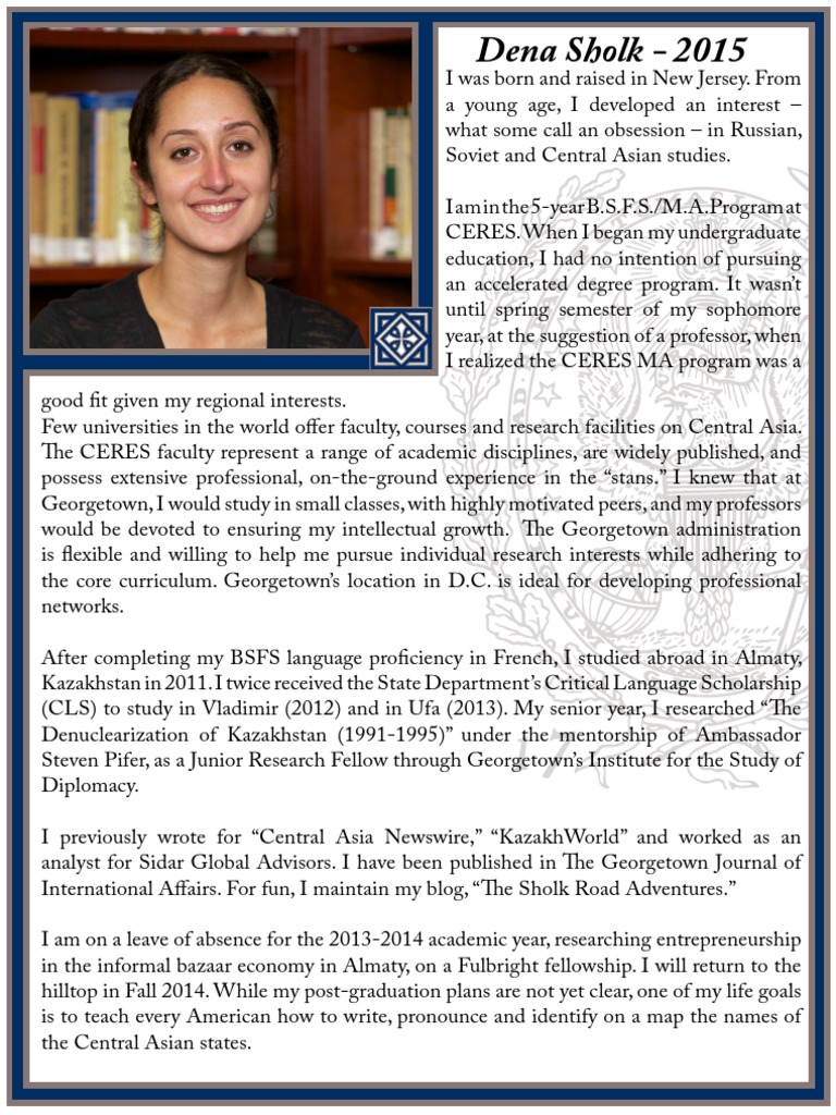 Dena Sholk, CERES 2015 | PDF