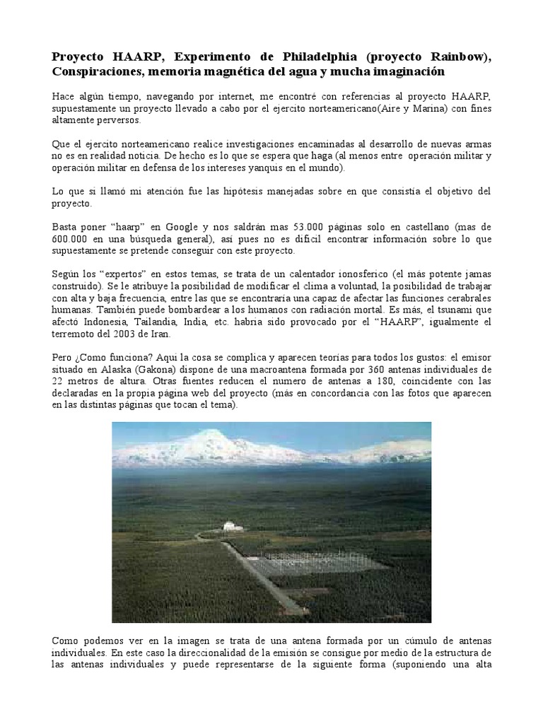 Proyecto HAARP | PDF | Frecuencia | Longitud de onda