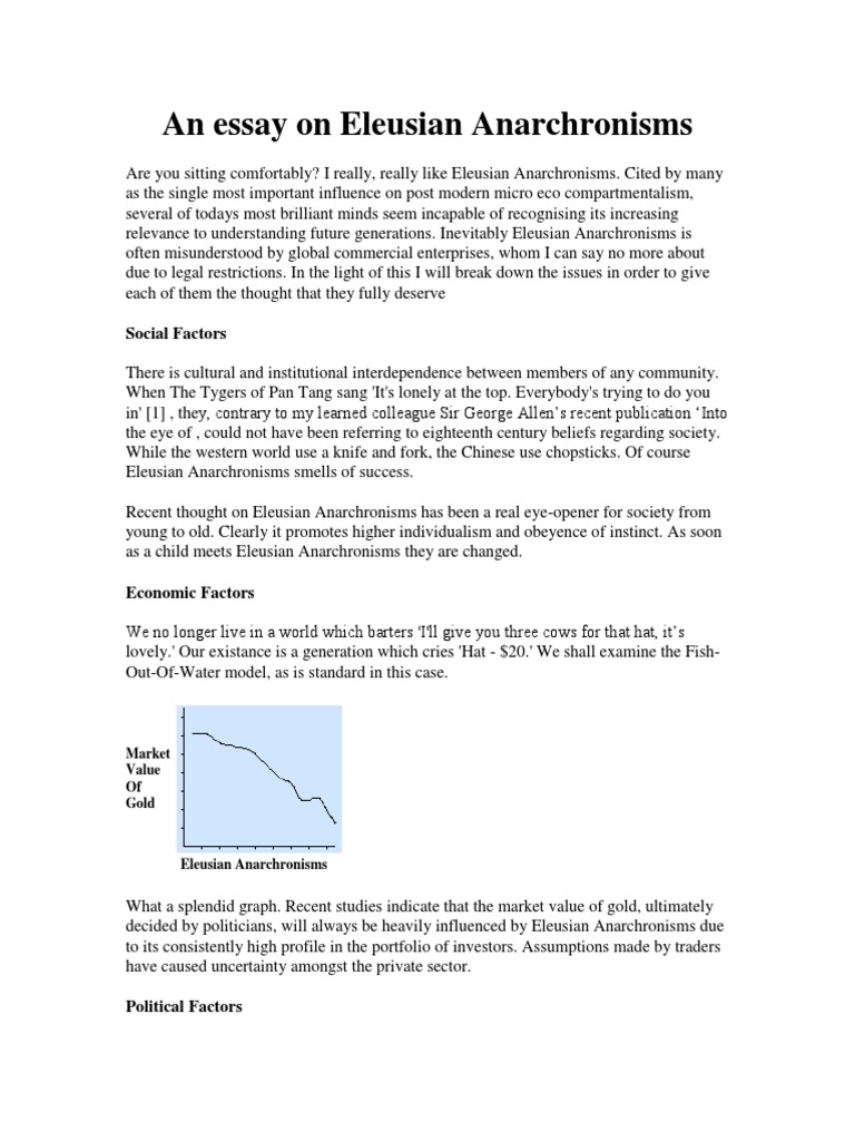 Eleusian Anarchronisms | PDF | Science | Philosophical Science
