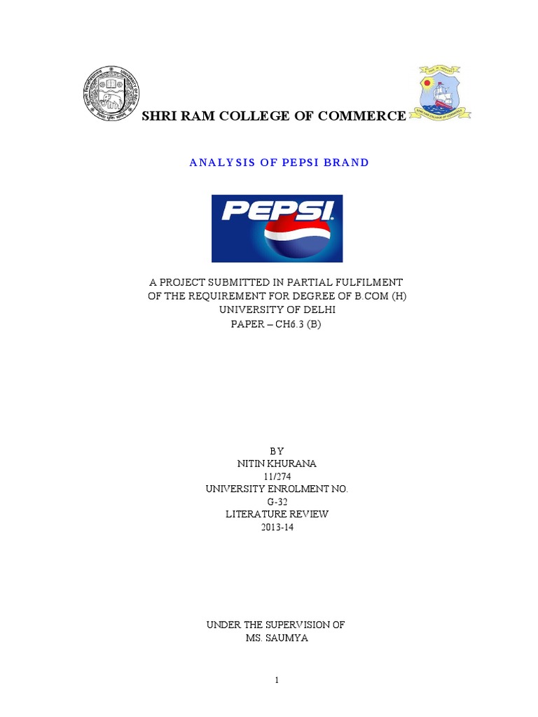 Pepsi | PDF | Pepsi Co | Pepsi