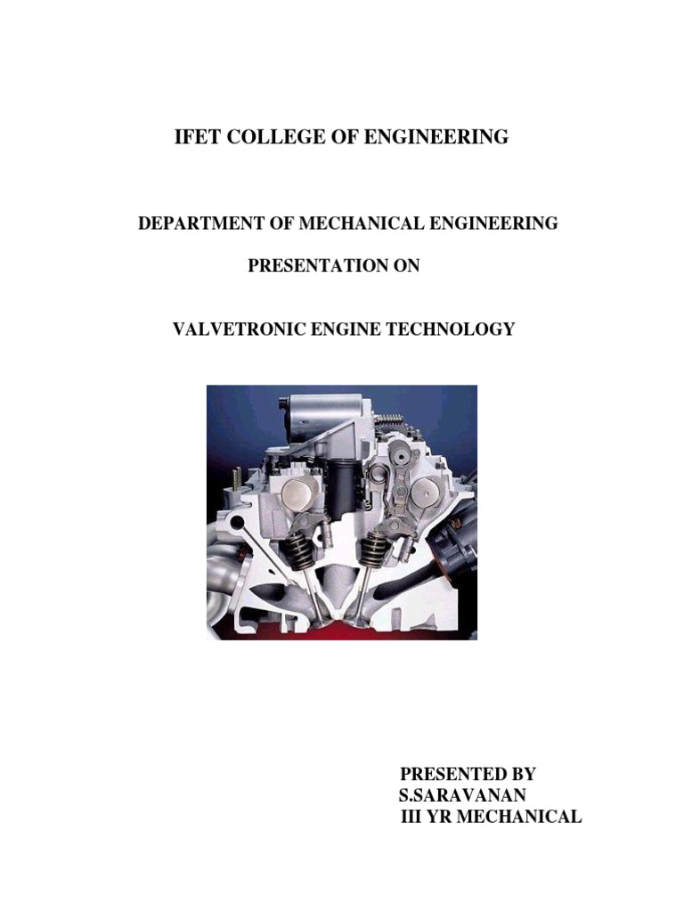 Understanding Valvetronic Technology | PDF | Throttle | Internal Combustion Engine