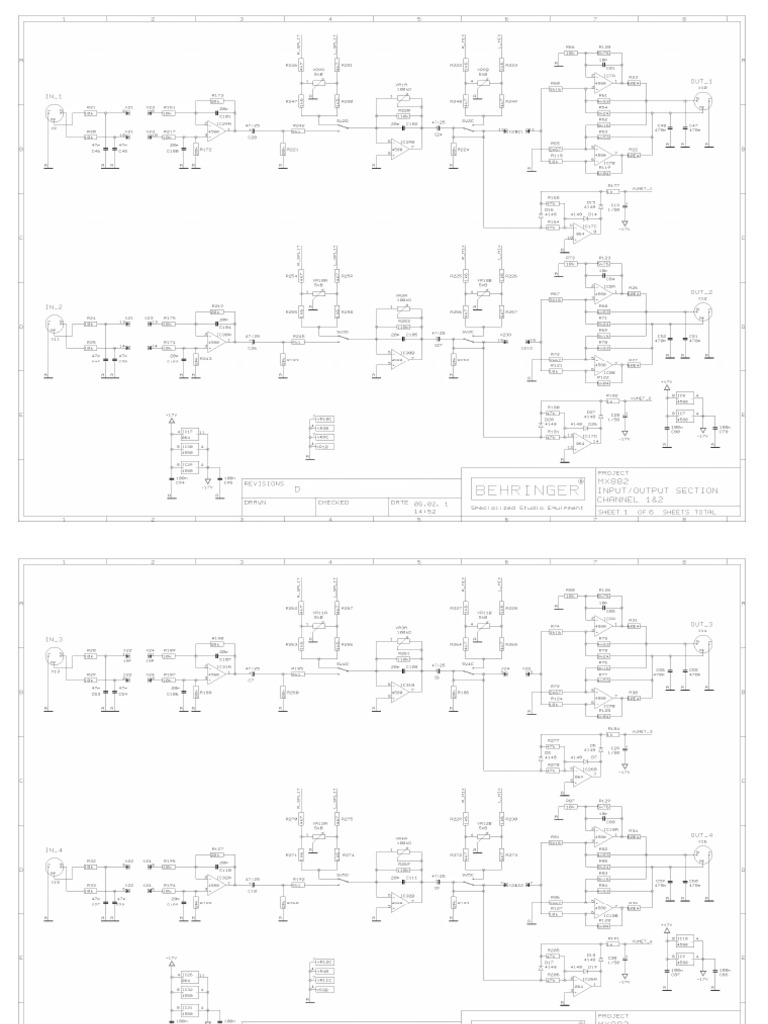 Behringer Mx-882 Rev.d Schematics | PDF