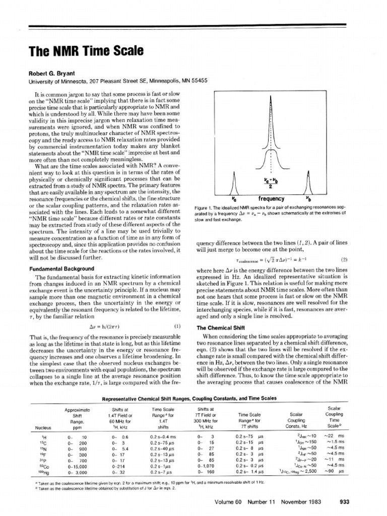 SS NMR Timescale | PDF | Relaxation (Nmr) | Nuclear Magnetic Resonance Spectroscopy