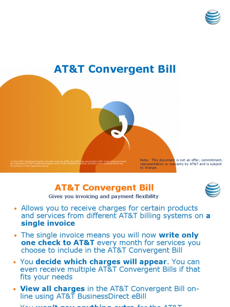ATT Convergent Bill | PDF | At&T | Invoice