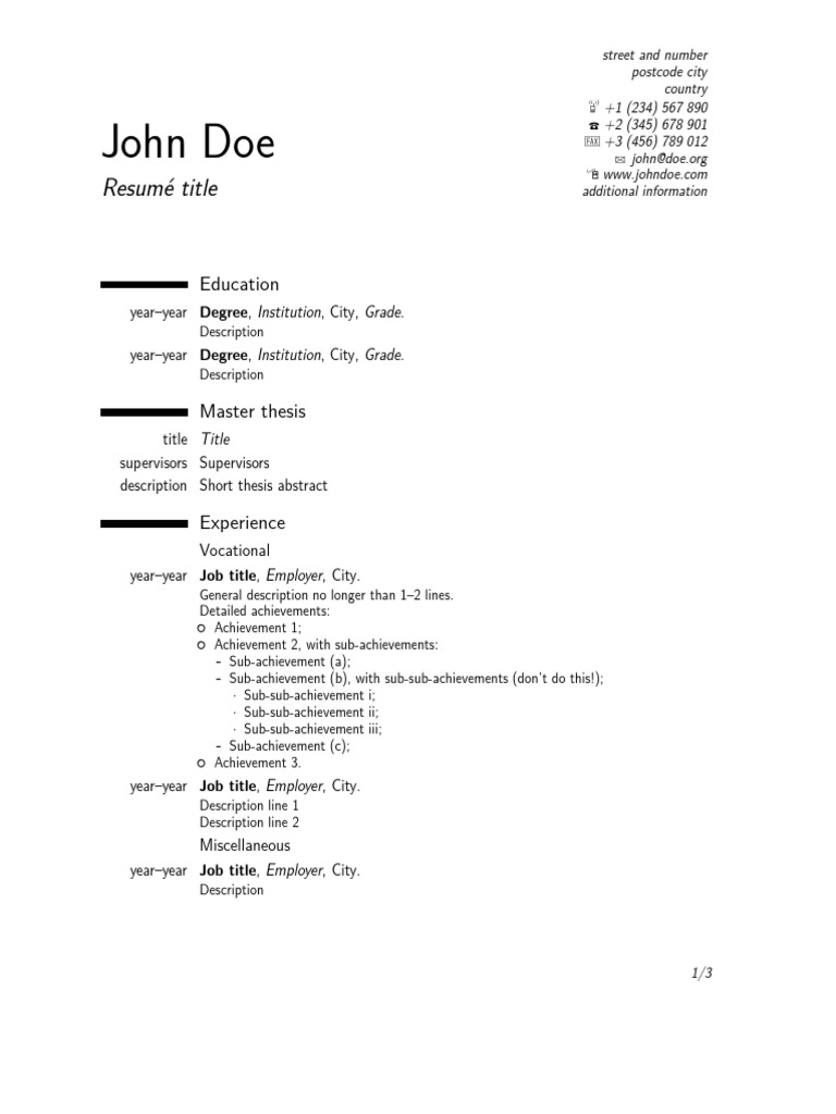 John Doe Resume: Seeking New Opportunities with Over 10 Years of ...