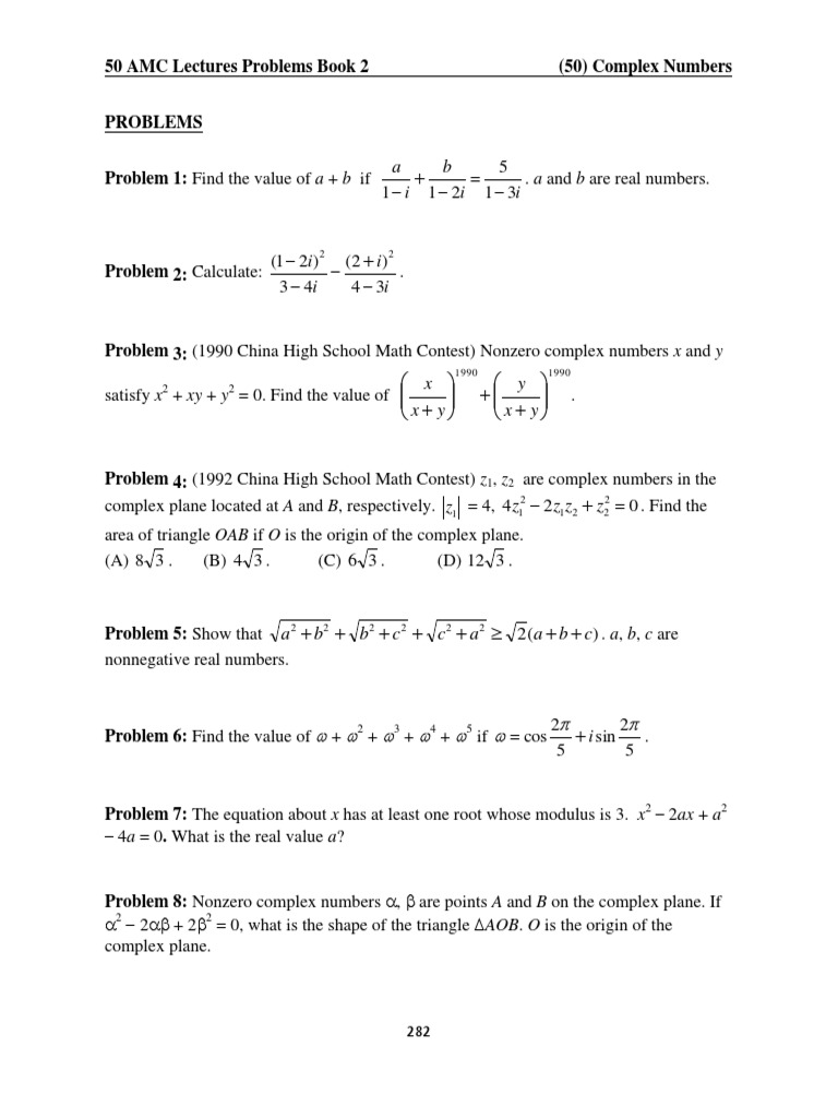 P Chapter 50 Complex Numbers G | PDF | Complex Number | Trigonometric Functions