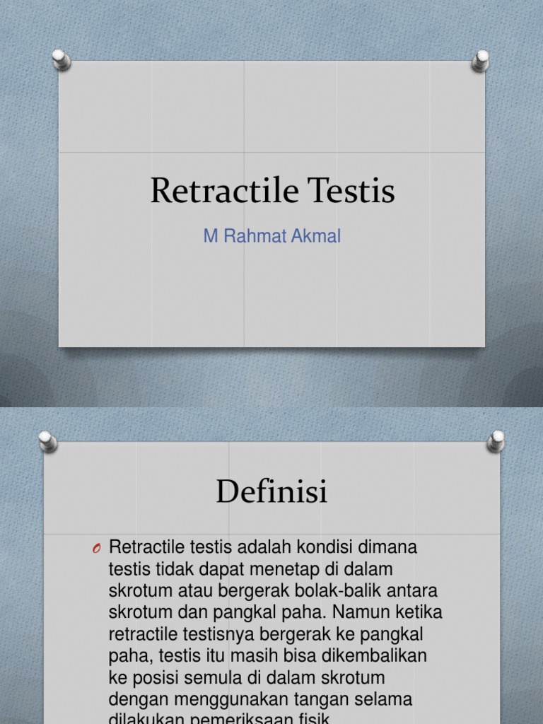 Retractile Testis: Definisi dan Penanganan | PDF