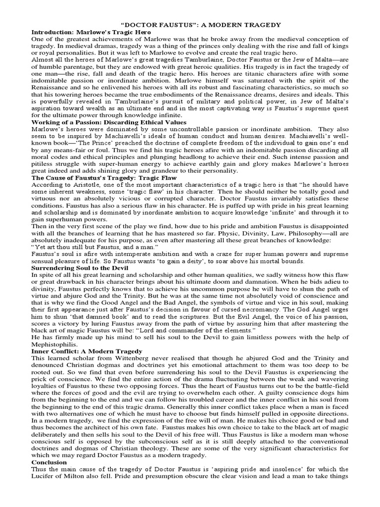 A Modern Tragedy | PDF | Hero | Tragedy