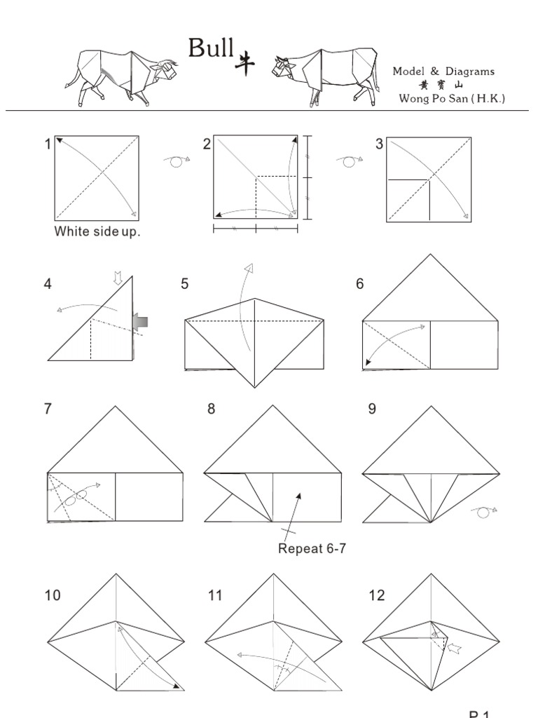 Origami Bull | PDF | Origami | Paper Art