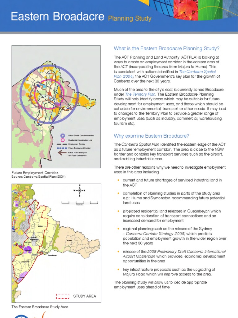 What Is The Eastern Broadacre Planning Study?: The Canberra Spatial ...