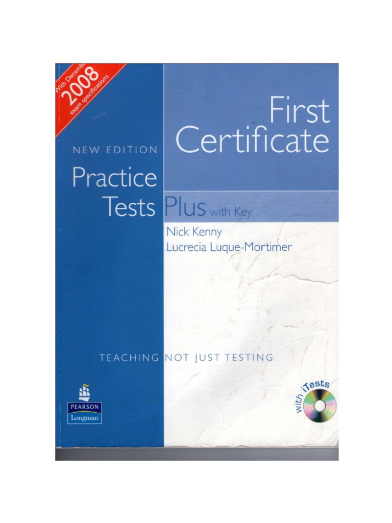 First Certificate Practice Tests Plus 2008 Edition-Longman PDF | PDF First Certificate Practice Tests Plus 2008 Edition-Longman PDF | PDF
