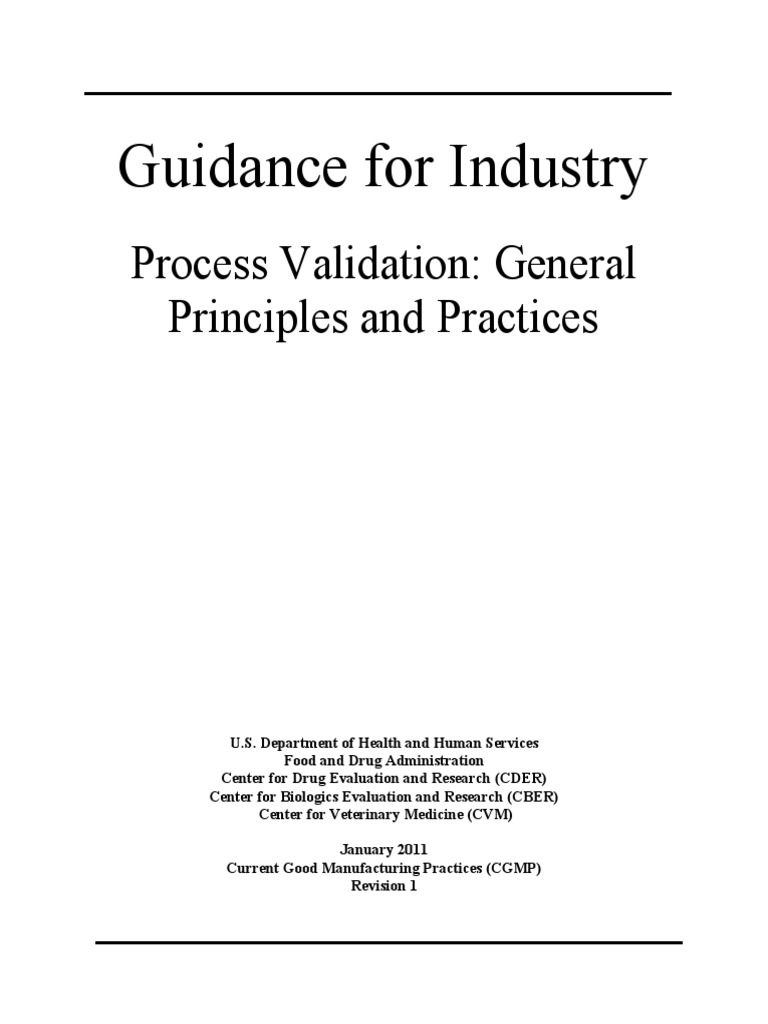 Guia FDA Validacion de Procesos | PDF | Verification And Validation ...