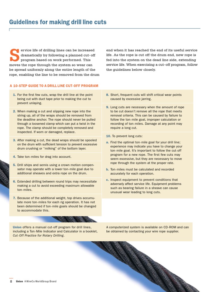 Guidelines For Making Drill Line Cuts: A 10-Step Guide To A Drill Line ...