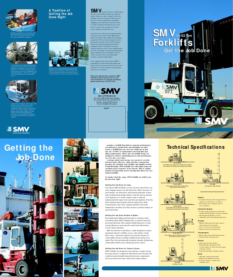 Brochure Fork Lifts GB | PDF | Forklift | Engines