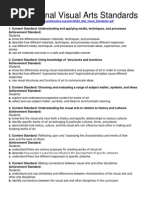 Tennessee Fine Arts Standards Overview | PDF | Literacy | Experience