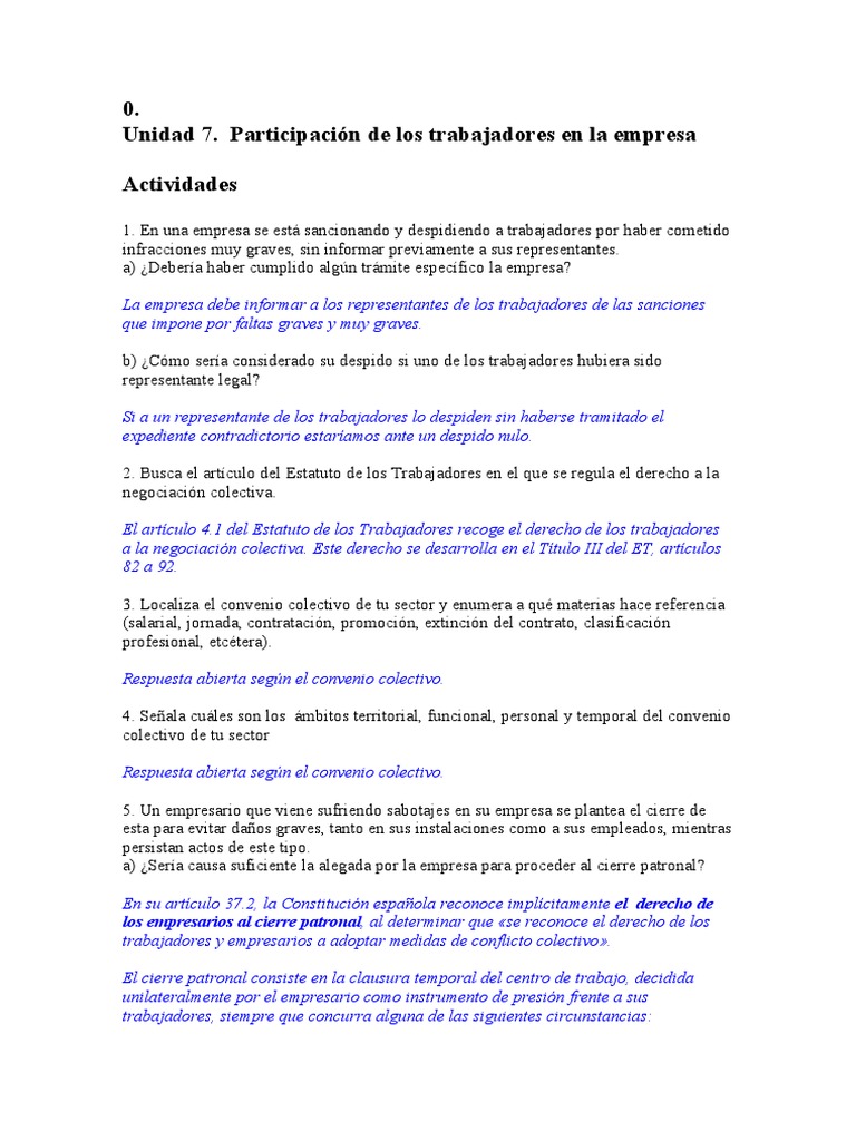 FOL Unidad 7 | PDF | Bloqueo (industria) | Sindicato
