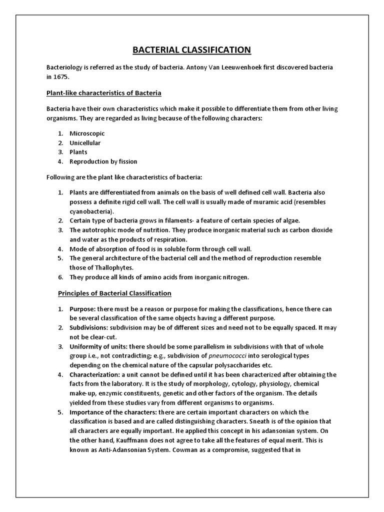 Bacterial Classification | Bacteria | Taxonomy (Biology)