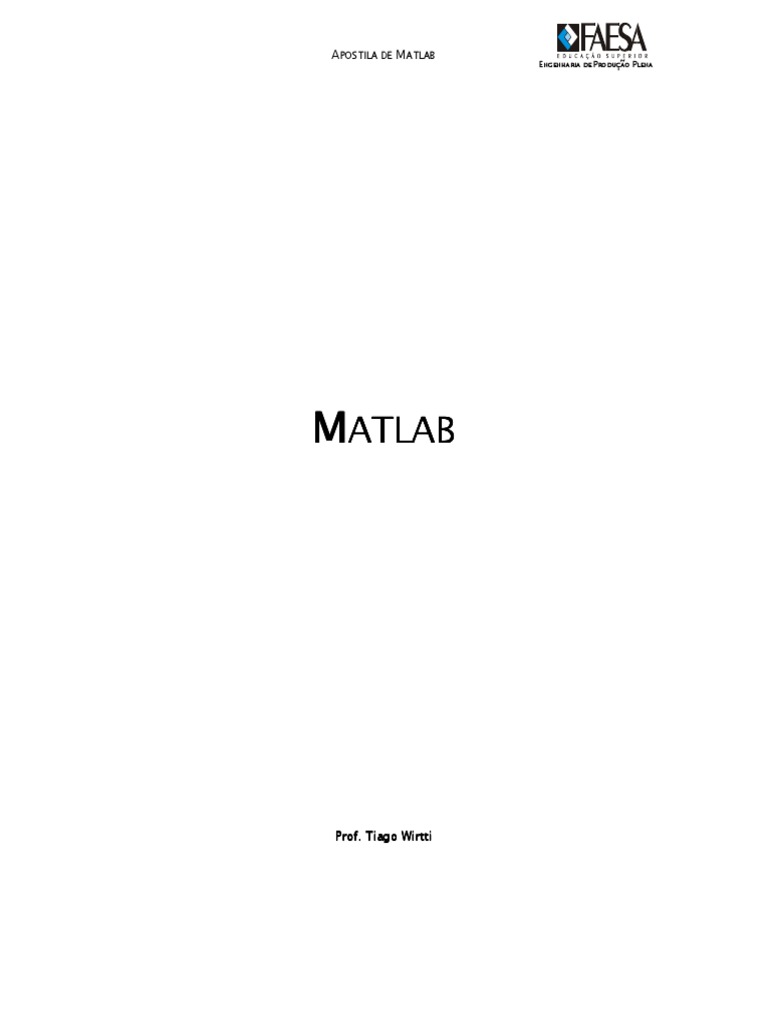 Apostila Matlab | PDF | Matlab | Matriz (Matemática)