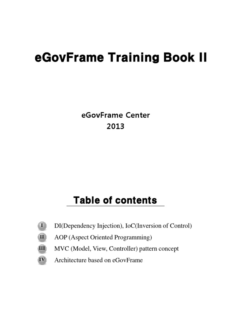 02.eGovFrame Training Book - Overview - Supplement - EN PDF | PDF ...