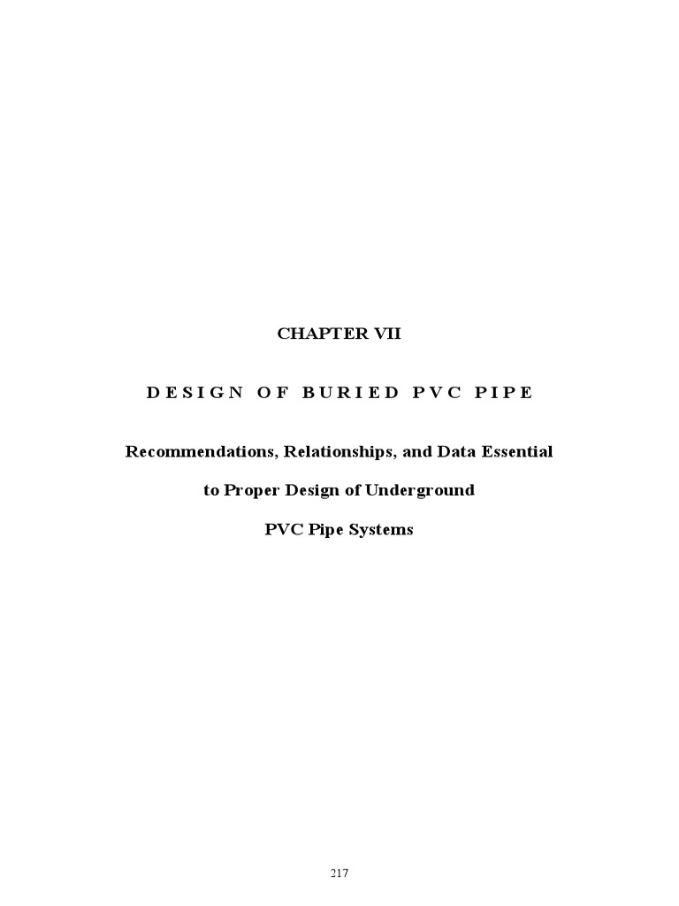 Design of Buried PVC Pipe | PDF | Creep (Deformation) | Pipe (Fluid ...