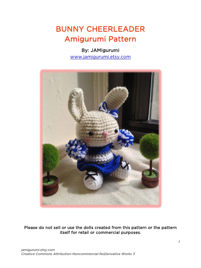 Bunny Cheerleader Crochet Pattern | PDF | Crochet | Handicrafts