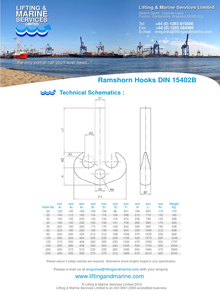 Ramshorn Hooks Din 15402B | PDF
