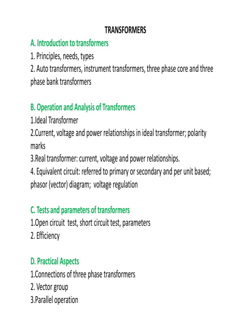 Transformer | PDF | Transformer | Inductor