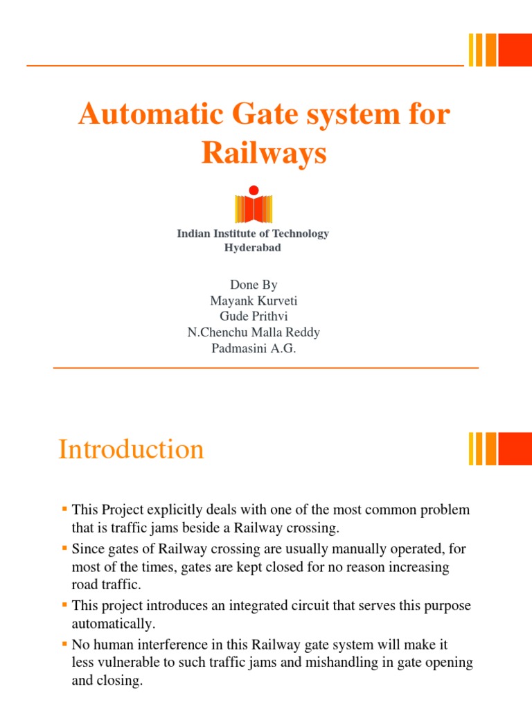 Automatic Gate System For Railways | PDF