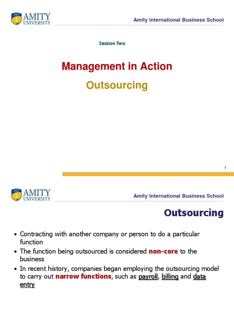 940d5session Three - Outsourcing | PDF | Outsourcing | Business Process ...