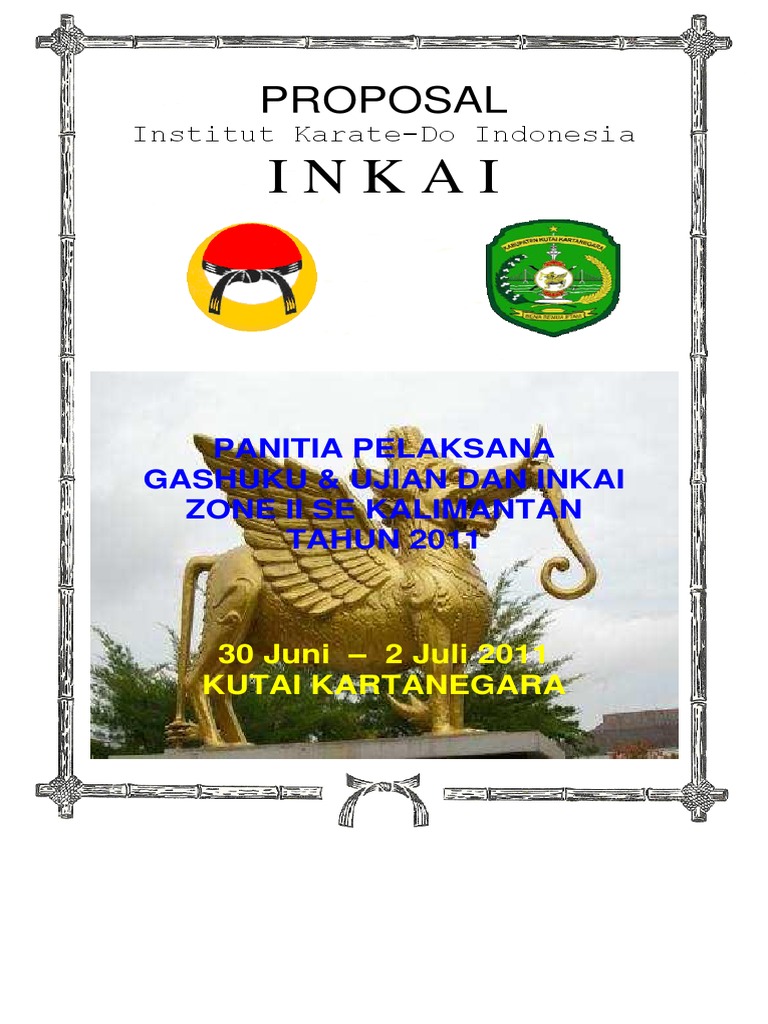 Proposal Gashuku Dan Ujian Dan Inkai Zone II Kalimantan Kukar | PDF