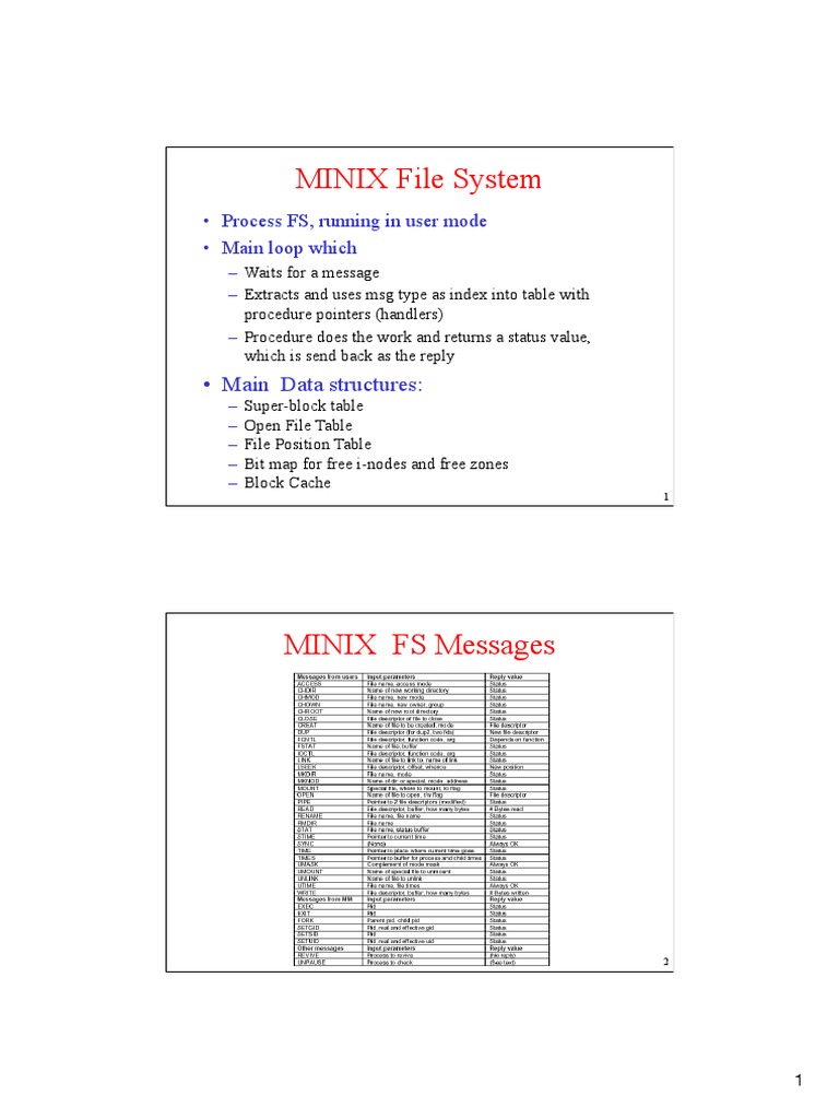 Minix FS | PDF | Pointer (Computer Programming) | Computer File