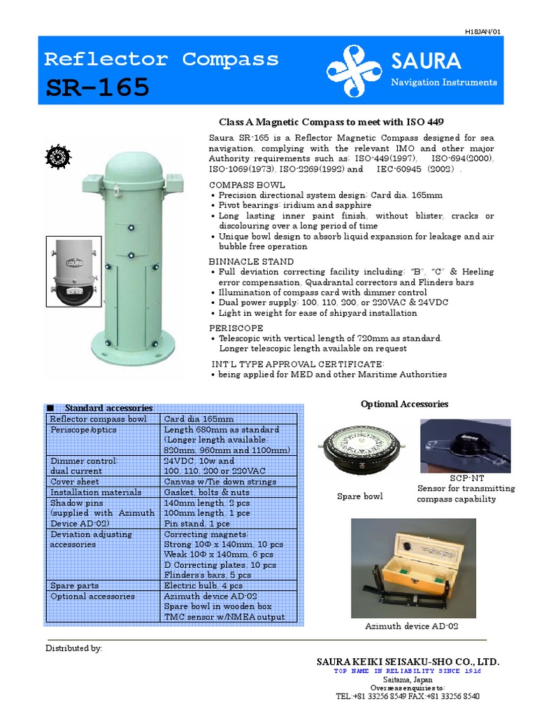 SR 165 | PDF | Compass | Sensor