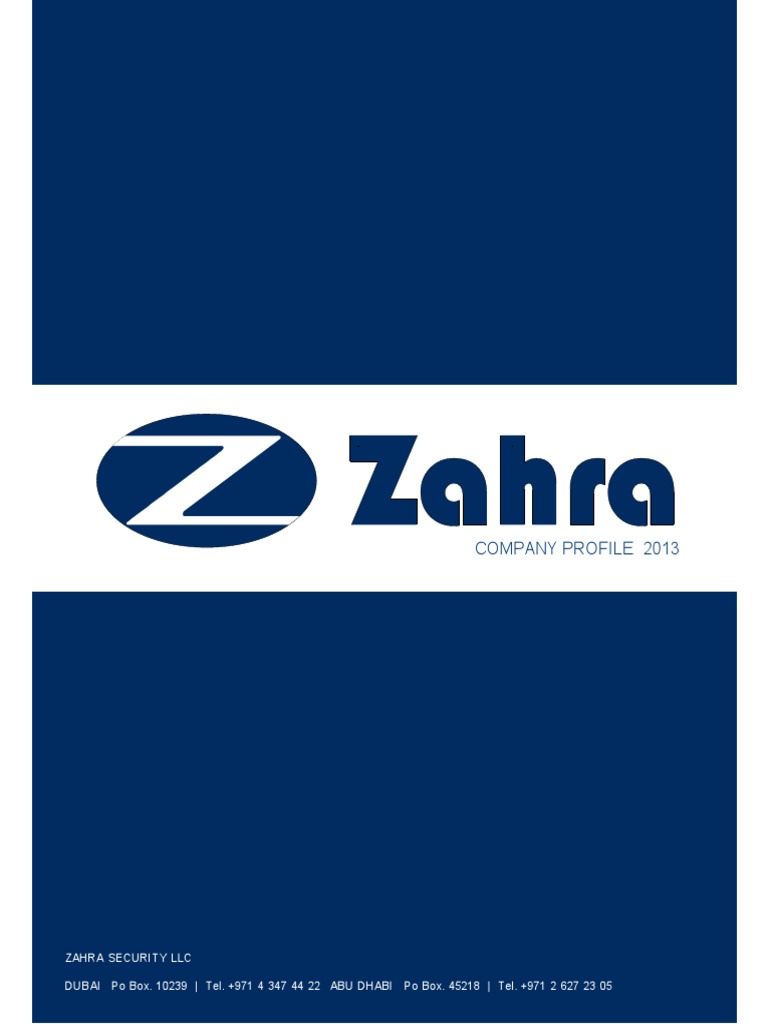Zahra Company Profile | PDF | Closed Circuit Television | Dubai