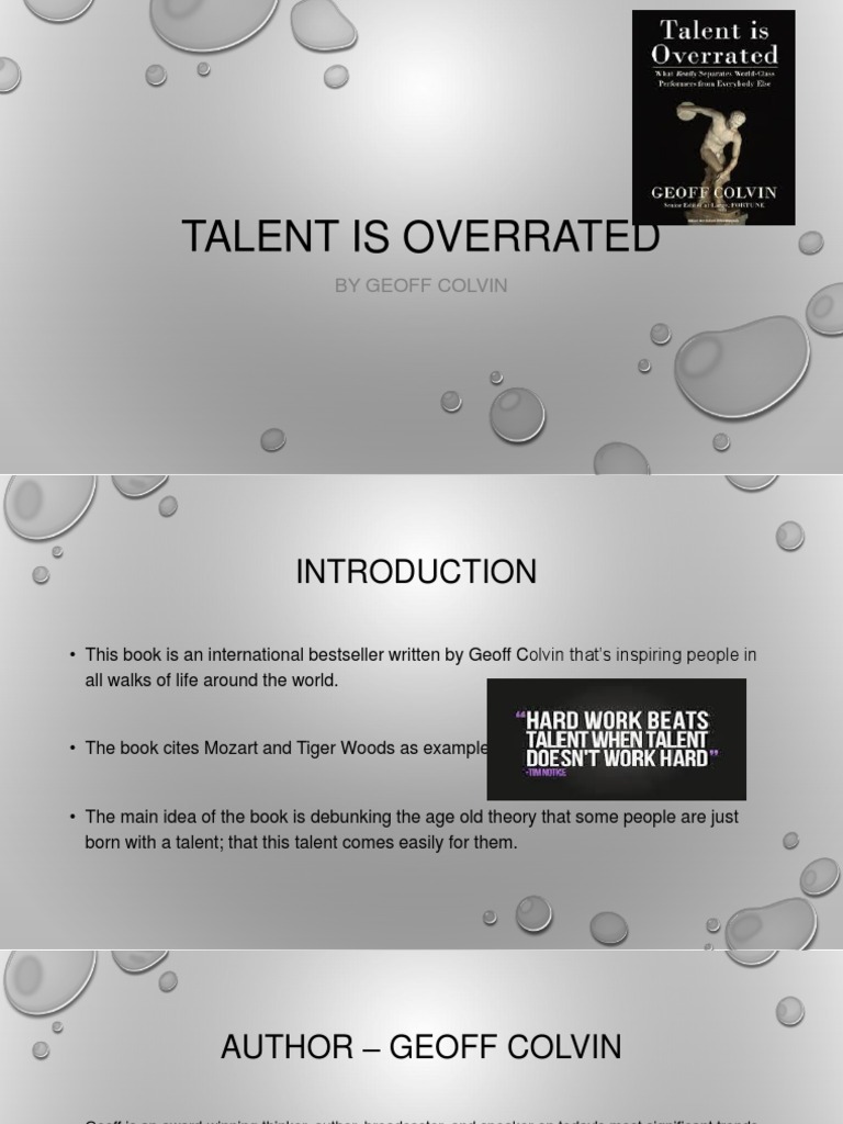 Hard Work Over Talent | PDF | Self-Improvement
