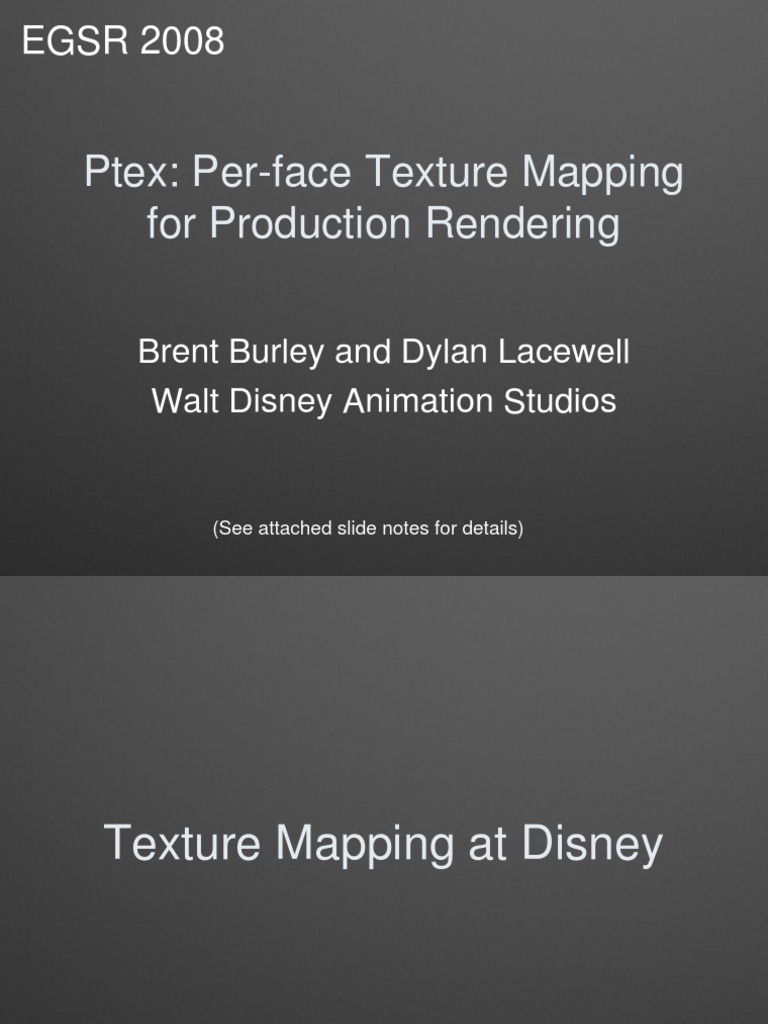 Ptex: Per-Face Texture Mapping For Production Rendering: EGSR 2008 | PDF | Texture Mapping ...