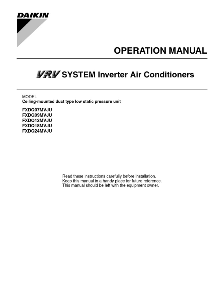 Ceiling Operation Manual | PDF | Air Conditioning | Hvac