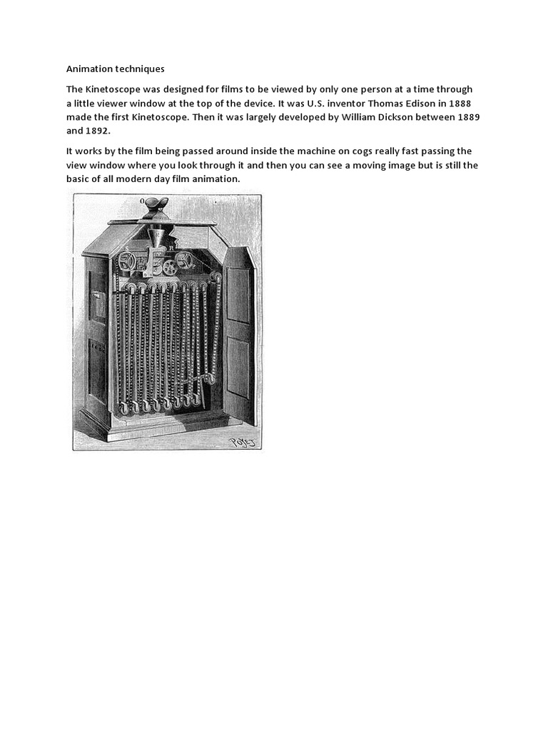 Animation Techniques Kinetiscope | PDF | Science | Science And Technology