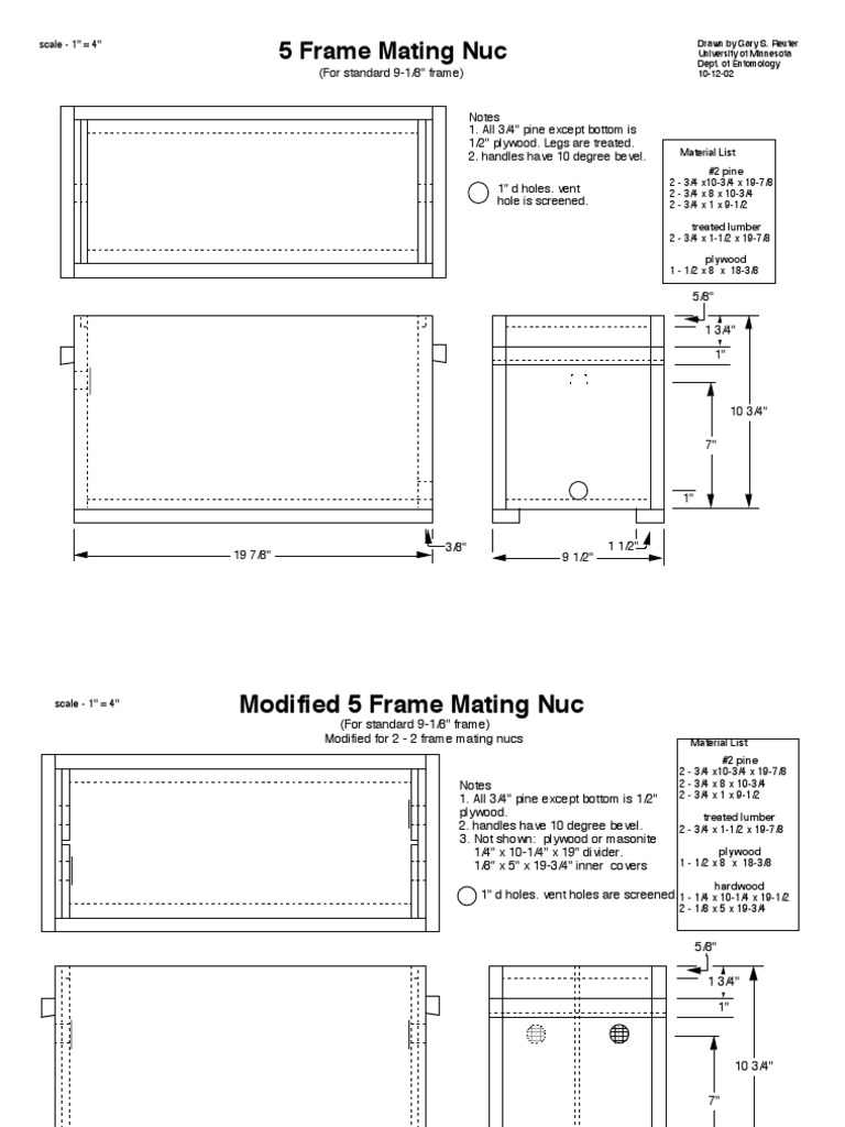 #2 5 frame nuc | Plywood | Pine