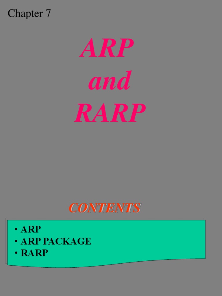 Arp & Rarp | PDF | Network Packet | Ip Address