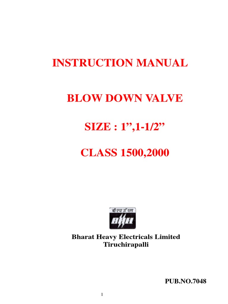 Angle Type Blowdown Valve | PDF | Valve | Mechanical Engineering