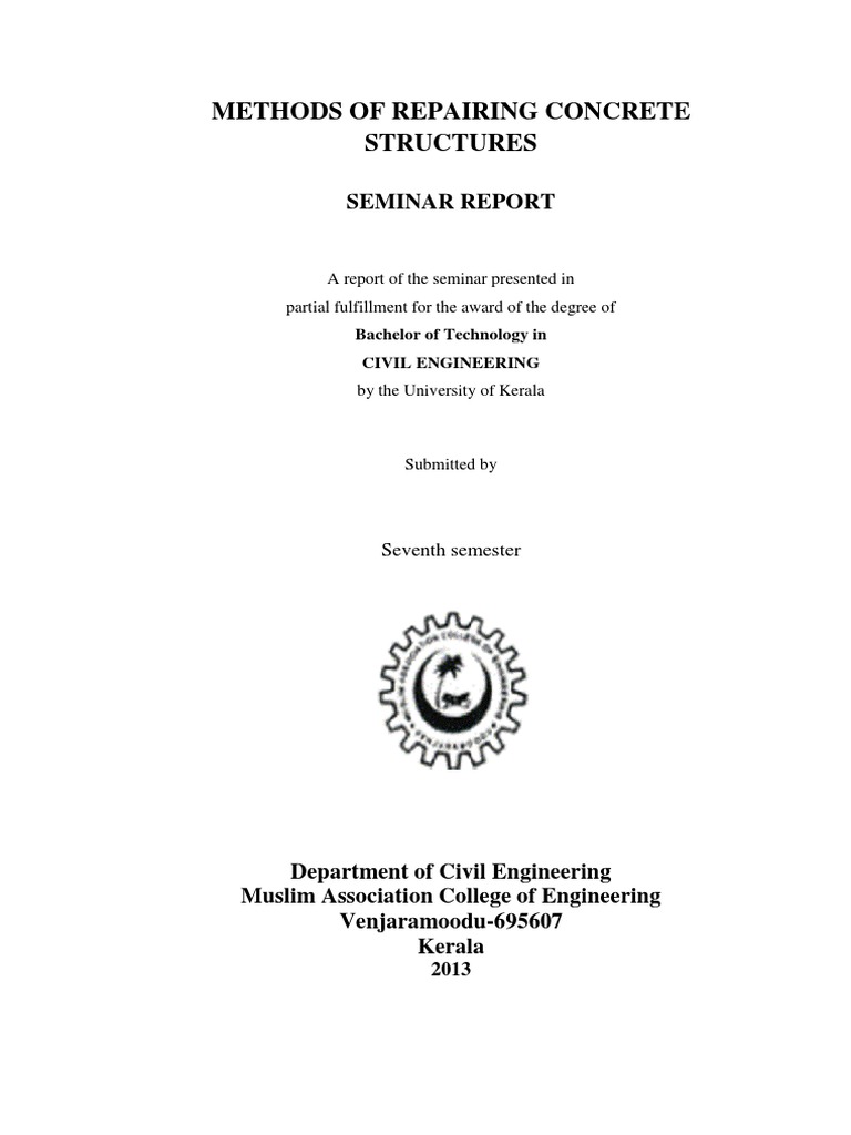 Methods of Repairing Concrete Structures | PDF | Structural Engineering ...