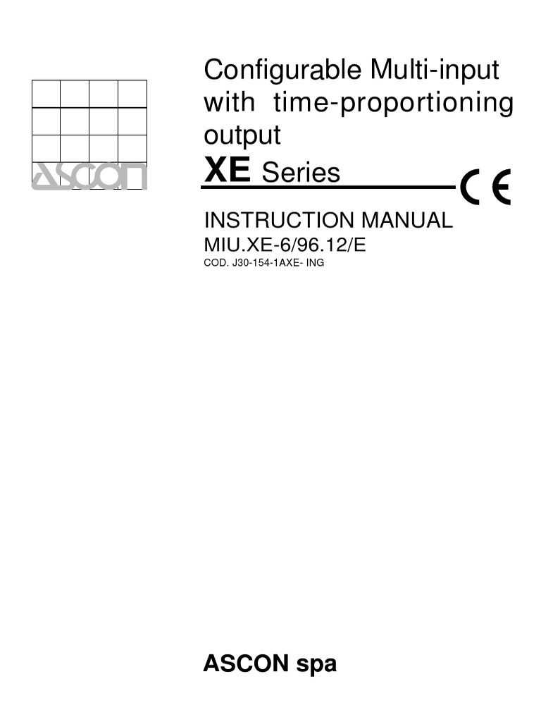 Ascon Xe Series Manual | PDF | Cable | Relay
