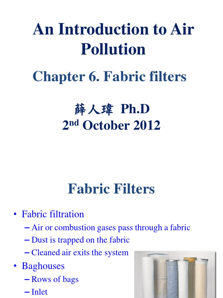 Chapter 6. Fabric Filters | Download Free PDF | Chemical Engineering ...