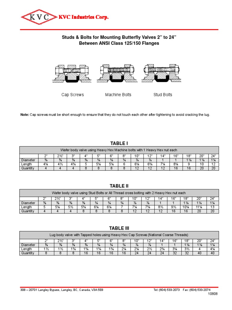 Studs and Bolts Chart For BFV | PDF | Computers | Technology & Engineering