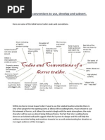 Horror Codes and Convention Handout | PDF | Horror Films | Vampires